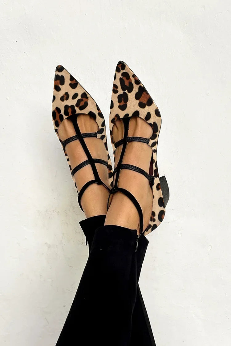 Jess | Leopard Strap Heels – NORÁ Hamptons